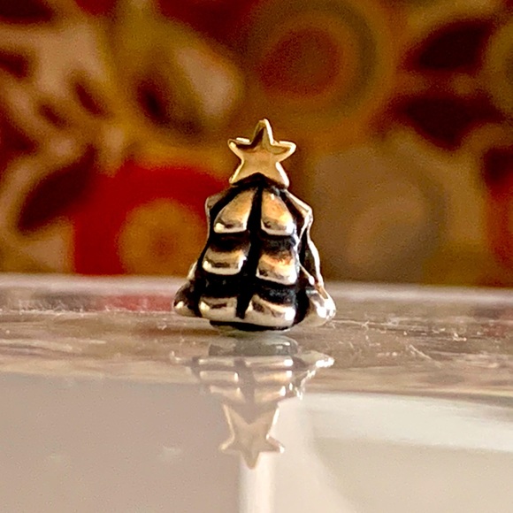 Pandora | Jewelry | Pandora Sterling Silverchristmas Tree W4k Gold Star ...